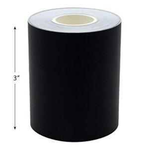 Teacher Created Resources Black Straight Rolled Border Trim, 50 Feet