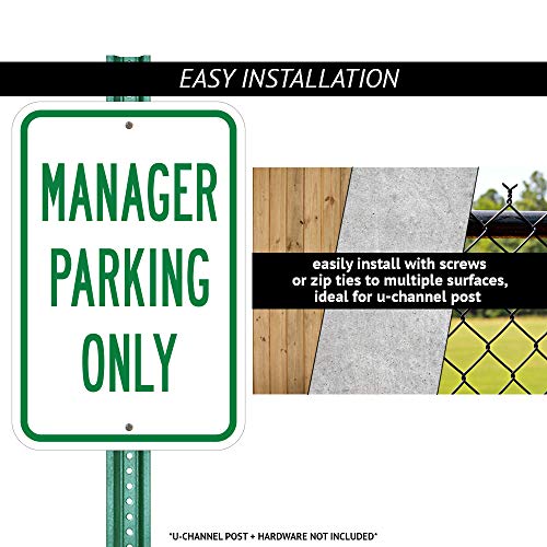 Reserved Parking Sign One Parking Space Per Owner Only, Violators Will Be Towed Away at Vehicle Owner's Expense | 12" X 18" Heavy-Gauge Aluminum Rust Proof Parking Sign | Made in The USA