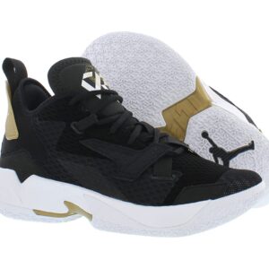 Nike Air Jordan Why Not Zero.4 GS Basketball Trainers CQ9430 Sneakers Shoes (UK 4.5 us 5Y EU 37.5, Black White Metallic Gold 001)