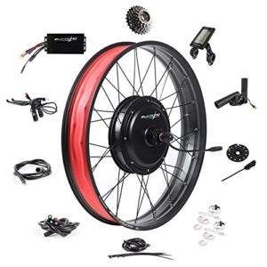 ebikeling waterproof ebike conversion kit for electric bike 26" fat front or rear wheel electric bicycle hub motor kit 1500w 1200w 750w 500w