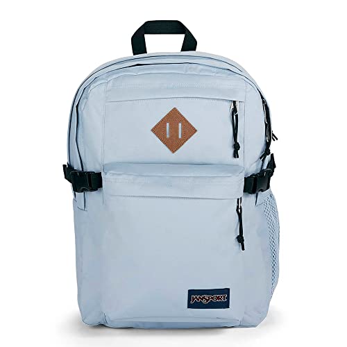 JanSport Main Campus Backpack - Travel, or Work Bookbag w 15-Inch Laptop Sleeve and Dual Water Bottle Pockets, Blue Dusk