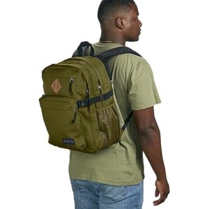 JanSport Main Campus Backpack - Travel, or Work Bookbag w 15-Inch Laptop Sleeve and Dual Water Bottle Pockets, Army Green