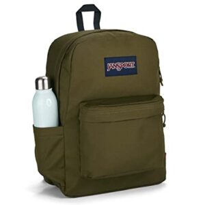 JanSport Superbreak Plus Backpack - Work, Travel, or Laptop Bookbag with Water Bottle Pocket, Army Green