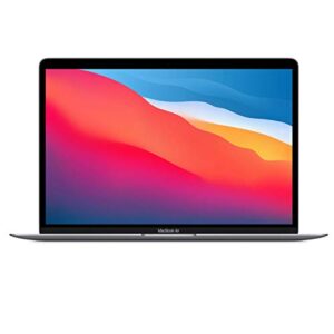 apple 2020 macbook air laptop m1 chip, 13” retina display, 8-core cpu, 7-core gpu, 8gb ram, 512gb ssd storage, backlit keyboard, facetime hd camera. works with iphone/ipad; space gray