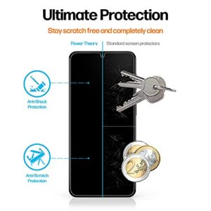 Power Theory Designed for Samsung Galaxy S21 Ultra Screen Protector [Not Glass], Easy Install Kit, Case Friendly, Full Cover, Flexible Film Anti Scratch, 2 Pack