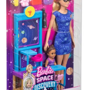 Barbie GTW34 Space Discovery Dolls and Science Classroom Playset with Teacher Doll, Multicolor, 29.0 cm*6.0 cm*19.0 cm