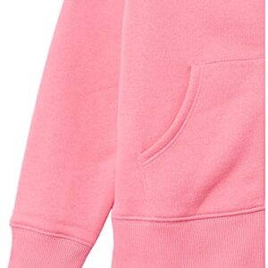 Amazon Essentials Girls' Fleece Zip-Up Hoodie Sweatshirt, Bright Pink, Medium