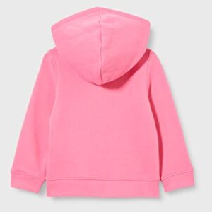 Amazon Essentials Girls' Fleece Zip-Up Hoodie Sweatshirt, Bright Pink, Medium