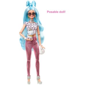 Barbie Extra Doll & Accessories Set with Pet, Mix & Match Pieces for 30+ Looks, Multiple Flexible Joints, Kids 3 Years Old & Up, GYJ69