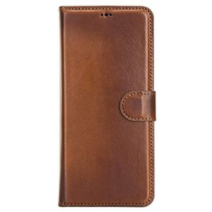 Galaxy S21 Ultra Leather Case, Samsung S21 Ultra 5G 6.8" Bifold Wallet, Magnetic Detachable S21 Ultra Back Cover Supports Wireless Charge