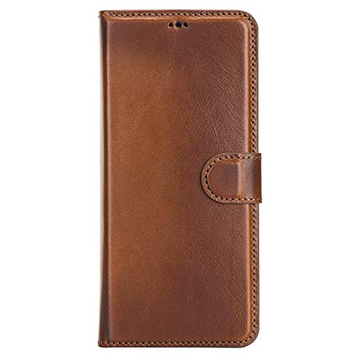 Galaxy S21 Ultra Leather Case, Samsung S21 Ultra 5G 6.8" Bifold Wallet, Magnetic Detachable S21 Ultra Back Cover Supports Wireless Charge