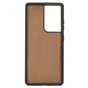 Galaxy S21 Ultra Leather Case, Samsung S21 Ultra 5G 6.8" Bifold Wallet, Magnetic Detachable S21 Ultra Back Cover Supports Wireless Charge