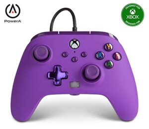 powera enhanced wired controller for xbox series x|s - royal purple