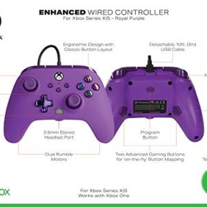 PowerA Enhanced Wired Controller for Xbox Series X|S - Royal Purple