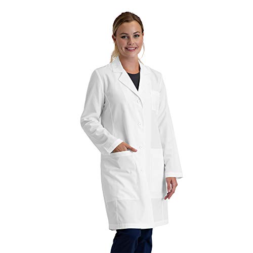 BARCO Essentials Womens's Lab Coat WHITE L