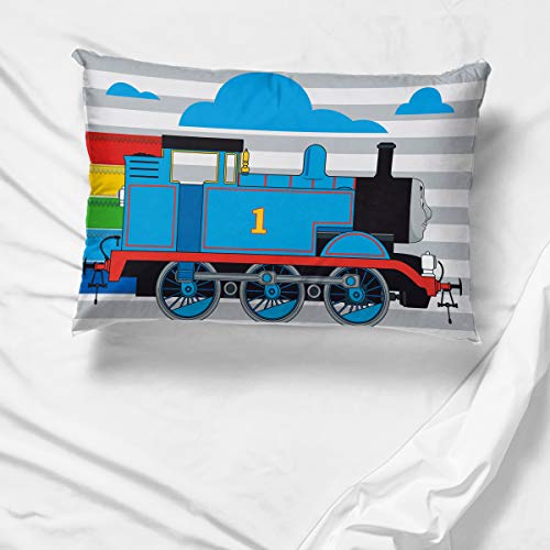 Jay Franco Thomas & Friends Stitch in Time 1 Single Reversible Pillowcase - Double-Sided Toddlers Super Soft Bedding