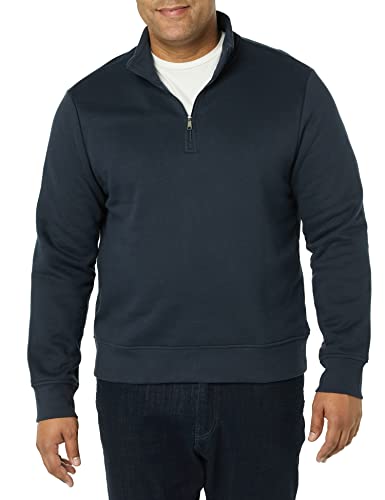 Amazon Essentials Men's Long-sleeve Quarter-zip Fleece Sweatshirt, Navy, Large