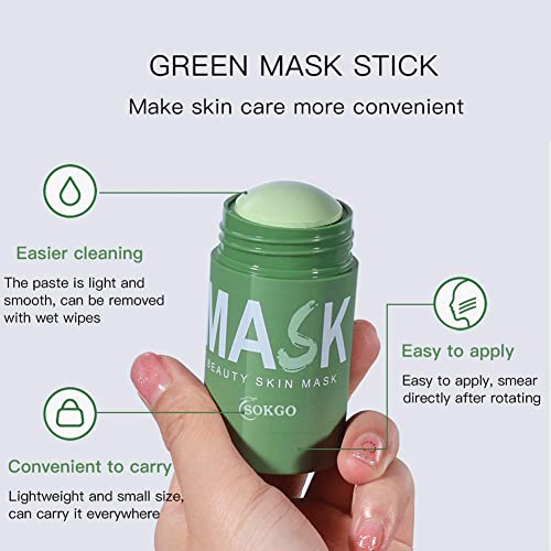 Eliversion Green Tea Purifying Clay Face Mask, Cleansing Mud Mask for Men and Women, Moisturizing Oil Control Shrink Remove Blackheads, Shrink Pores, Improve Skin Tone (Green Tea)