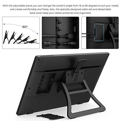 Drawing Tablet with Screen XPPen Artist 22 2nd Computer Graphics Tablet 122% sRGB with 8192 Levels Tilt Function Battery-Free Stylus, 21.5inch Pen Display Compatible with Windows, Mac, Linux