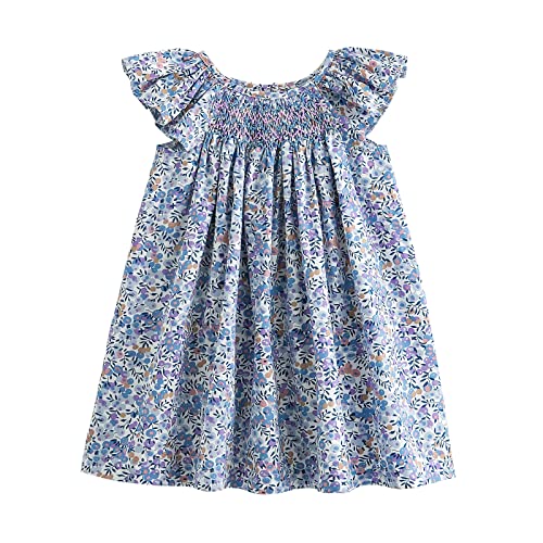 Simplee kids Baby Girls Summer Casual Dresses Toddler Floral Print Sundress Princess Dress for 12 Months