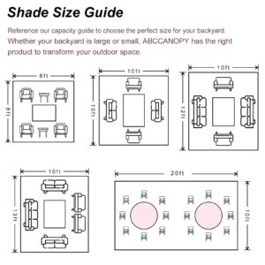 ABCCANOPY 10x20 Outdoor Gazebo - Patio Gazebo with Mosquito Netting, Outdoor Canopies for Shade and Rain for Lawn, Garden, Backyard & Deck (Khaki)