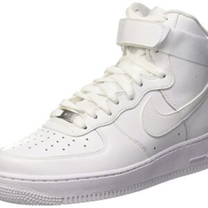 Nike Men's Air Force 1 High '07 Basketball Shoe, White/White, 9