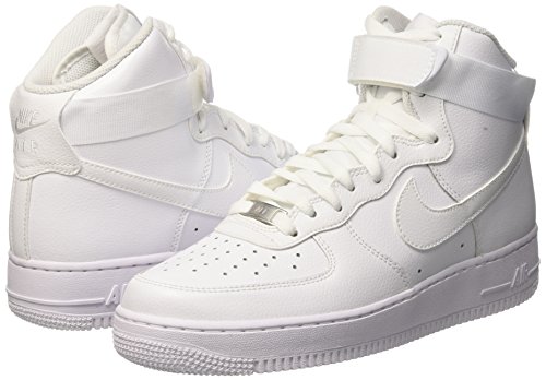 Nike Men's Air Force 1 High '07 Basketball Shoe, White/White, 9