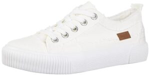 blowfish malibu women's clay sneaker, whtie smoked 16 oz canvas, 7.5