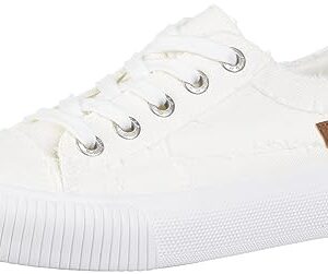 Blowfish Malibu Women's Clay Sneaker, Whtie Smoked 16 Oz Canvas, 7.5