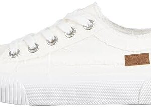 Blowfish Malibu Women's Clay Sneaker, Whtie Smoked 16 Oz Canvas, 7.5