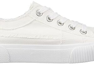 Blowfish Malibu Women's Clay Sneaker, Whtie Smoked 16 Oz Canvas, 7.5