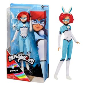 miraculous ladybug bunnyx 10.5" fashion doll with fluff kwami and bunny ears headband by playmates toys