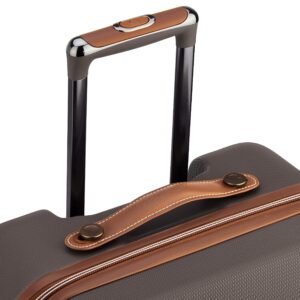 DELSEY Paris Chatelet Air Hardside Luggage, Spinner Wheels, Chocolate Brown, Checked-Medium 24 Inch