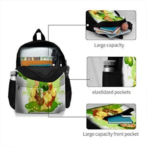 EKOBLA Backpack Leprechaun, St Patrick'S Day Clover Gold Shiny Magic With Green Hat Green Plant