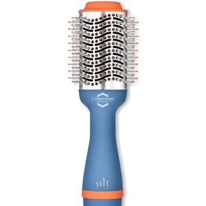 longorange pro styler - ionic hair dryer brush blow dryer brush in one | hot air brush styler and dryer for women | 3 inch for smooth, frizz-free results for all hair types | platinum limited edition