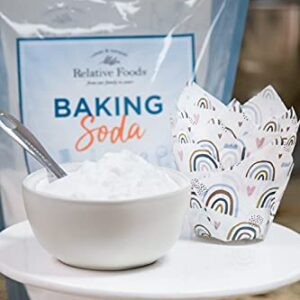 Relative Foods Baking Soda (5Lbs) for Cooking, cleaning, & More - Gluten Free Sodium Bicarbonate Baking Mix w/No Preservatives - Aluminum Free Pure Bulk Baking Soda for Baking