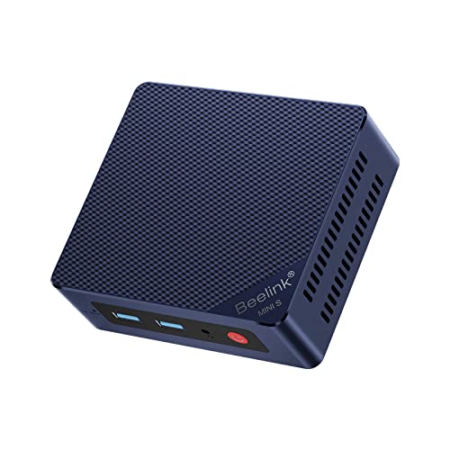 Beelink Mini PC, Mini S12 Mini Computer 12th Gen Quad-Core N95, Desktop Computers 8G DDR4 RAM 256G SSD, Small PC 4K UHD Dual HDMI, 2.4G+5G WiFi Gigabit Ethernet/BT4.0 for Office/Home/HTPC/Family-NAS