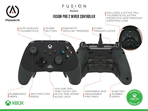 PowerA FUSION Pro 2 Wired Controller for Xbox Series X|S, gamepad, video game controller, works with Xbox One