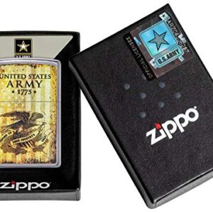 Zippo U.S. Army 1775 Street Chrome Pocket Lighter