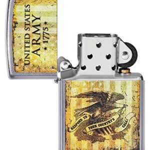 Zippo U.S. Army 1775 Street Chrome Pocket Lighter