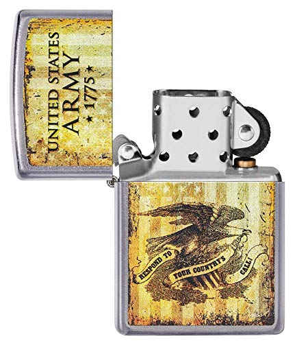 Zippo U.S. Army 1775 Street Chrome Pocket Lighter