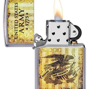 Zippo U.S. Army 1775 Street Chrome Pocket Lighter