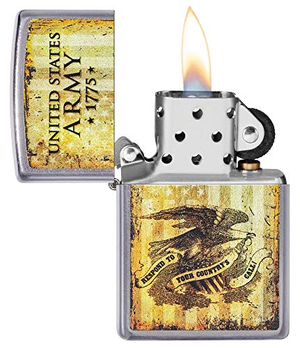 Zippo U.S. Army 1775 Street Chrome Pocket Lighter