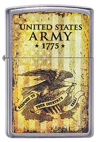 Zippo U.S. Army 1775 Street Chrome Pocket Lighter