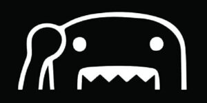 maf - domo peeking monster vinyl decal -5.75 in vinyl decal sticker for cars laptops walls windows toolbox gift