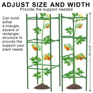 K-Brands Tomato Cage - 6 Pack Tomato Trellis and Plant Support for Tomatoes, Vegetable and Climbing Plants - Tomato Cages Heavy Duty for Garden and Pots Outdoor - 56 Inch Tall