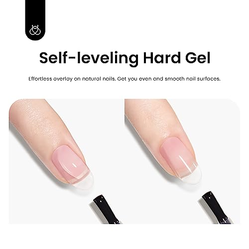 Beetles Gel Nail Polish Builder Nail Gel 7 in 1 Builder Strengthener Gel Clear Builder Nail Gel Color Hard Gel Builder Extension Nail Gel for Holiday Nails Gel Polish Nail Art Design Nail for Women