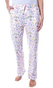 disney princess women's beauty and the beast chip potts smooth touch sleep bottoms lounge pajama pants (x-small)