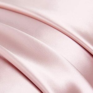 Real 22 Momme Silk Pillowcase for Hair and Skin Made in USA, Machine Washable (Pink, Standard)