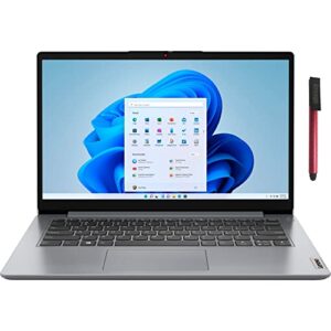 lenovo ideapad 1i 14" laptop computer, intel celeron n4020 up to 2.8ghz, 4gb lpddr4 ram, 128gb storage (64gb emmc + 64gb flash drive), 802.11ac wifi, bluetooth, type-c, cloud grey, windows 11 s